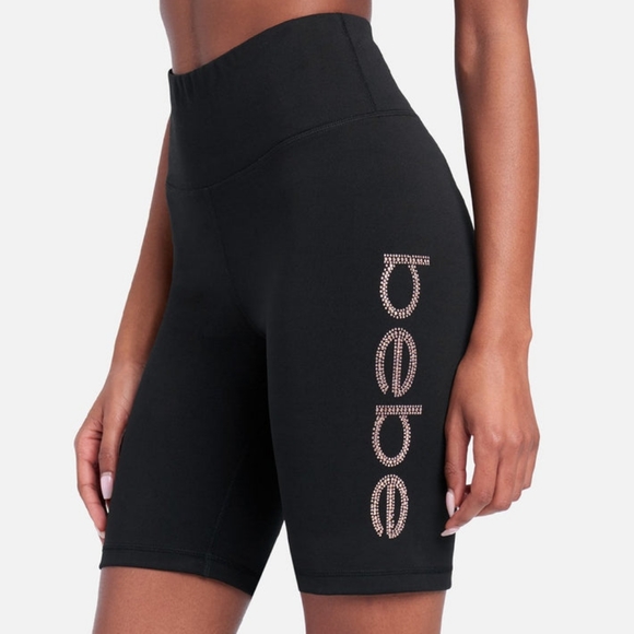 bebe | Shorts | Nwt Bebe High Rise Rhynestone Logo Biker Short | Poshmark